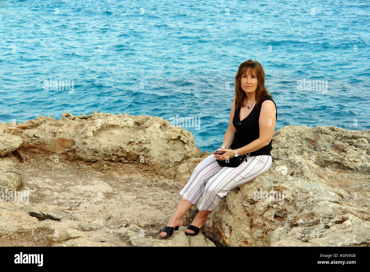 Menorca sea girl hi-res stock photography and images - Alamy