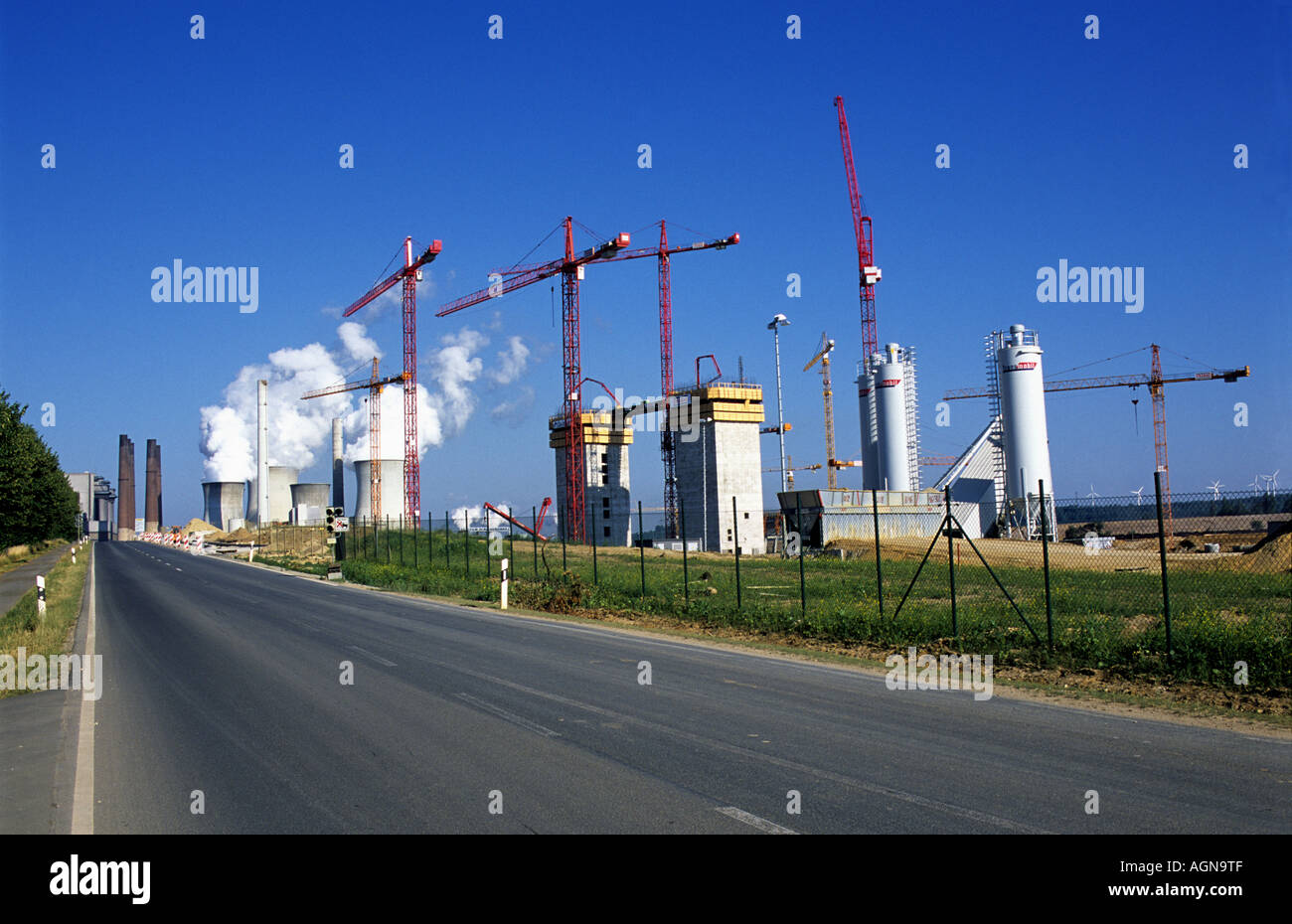 Coal-fired power station under construction, Neurath, North Rhine ...