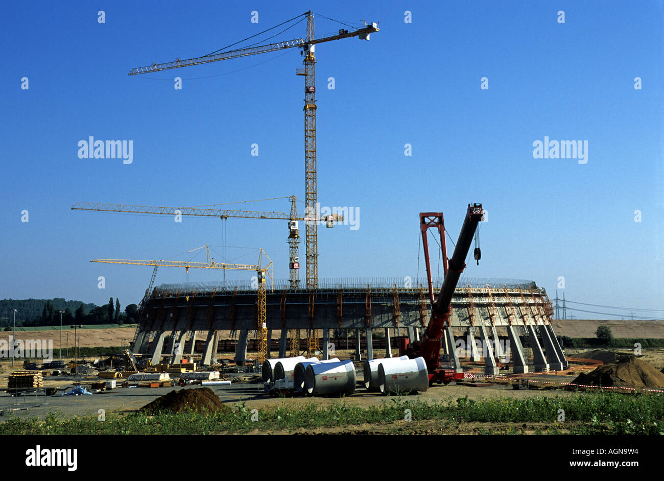 Coal-fired power station under construction, Neurath, North Rhine ...