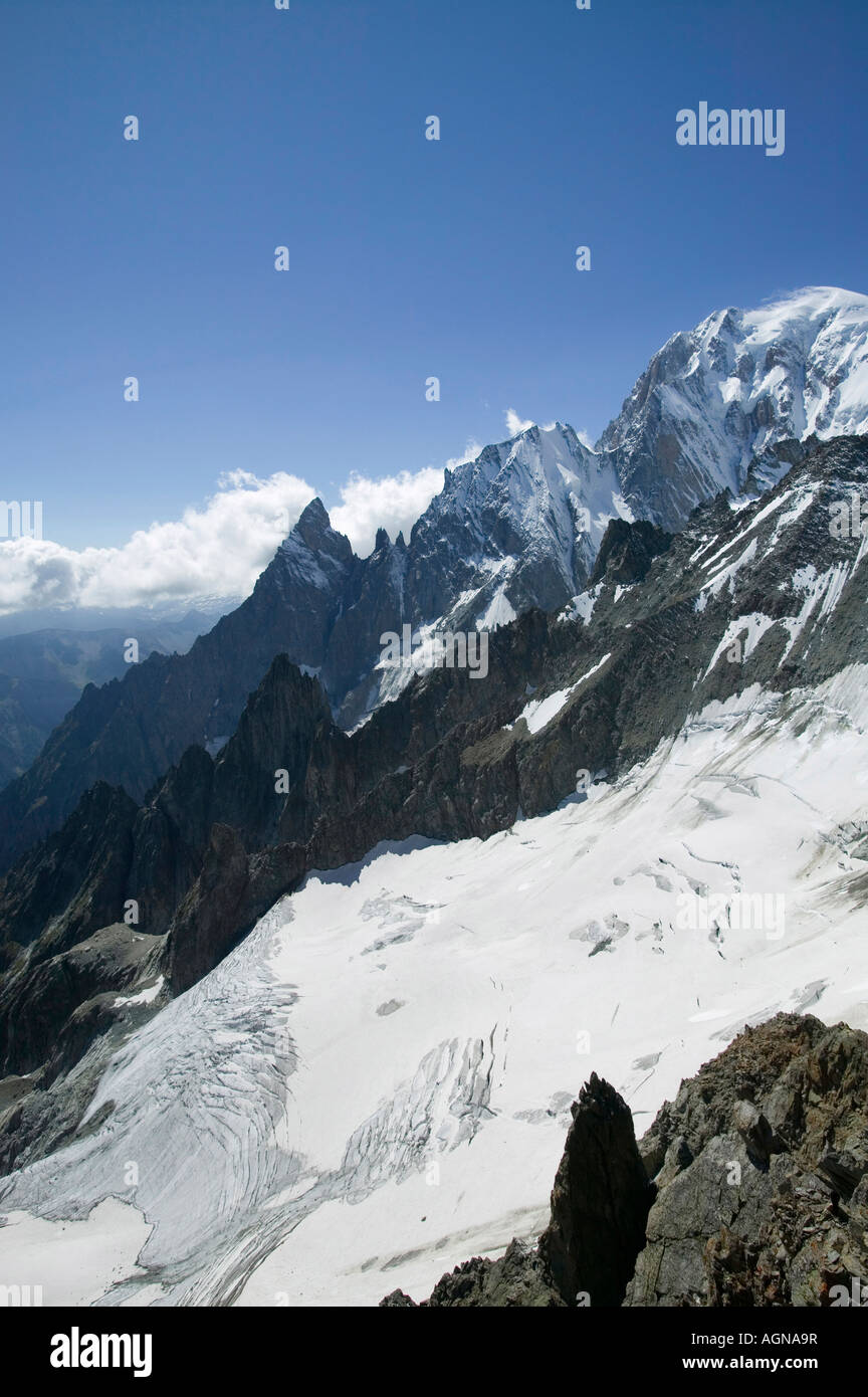 Mont Blanc Europes highest mountain and goal for many aspirant mountain ...