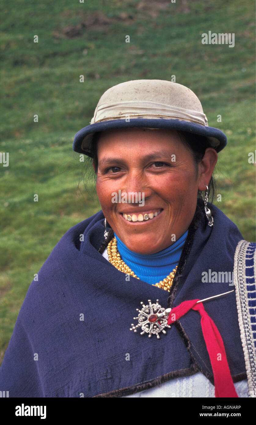 Ecuador Cuenca Woman smiling Stock Photo - Alamy