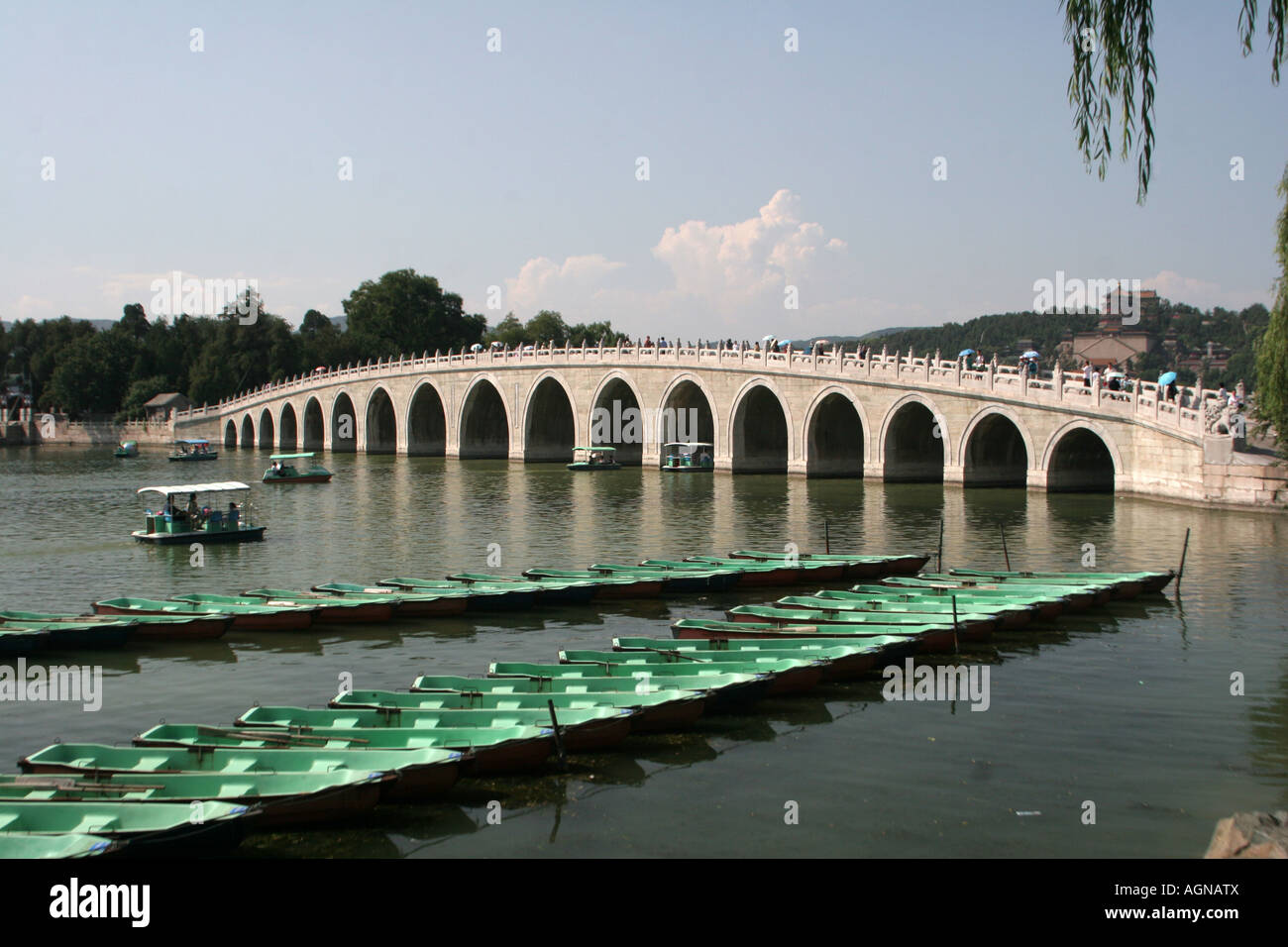 17-Arch bridge and the summer palace Beijing China August 2007 Stock ...