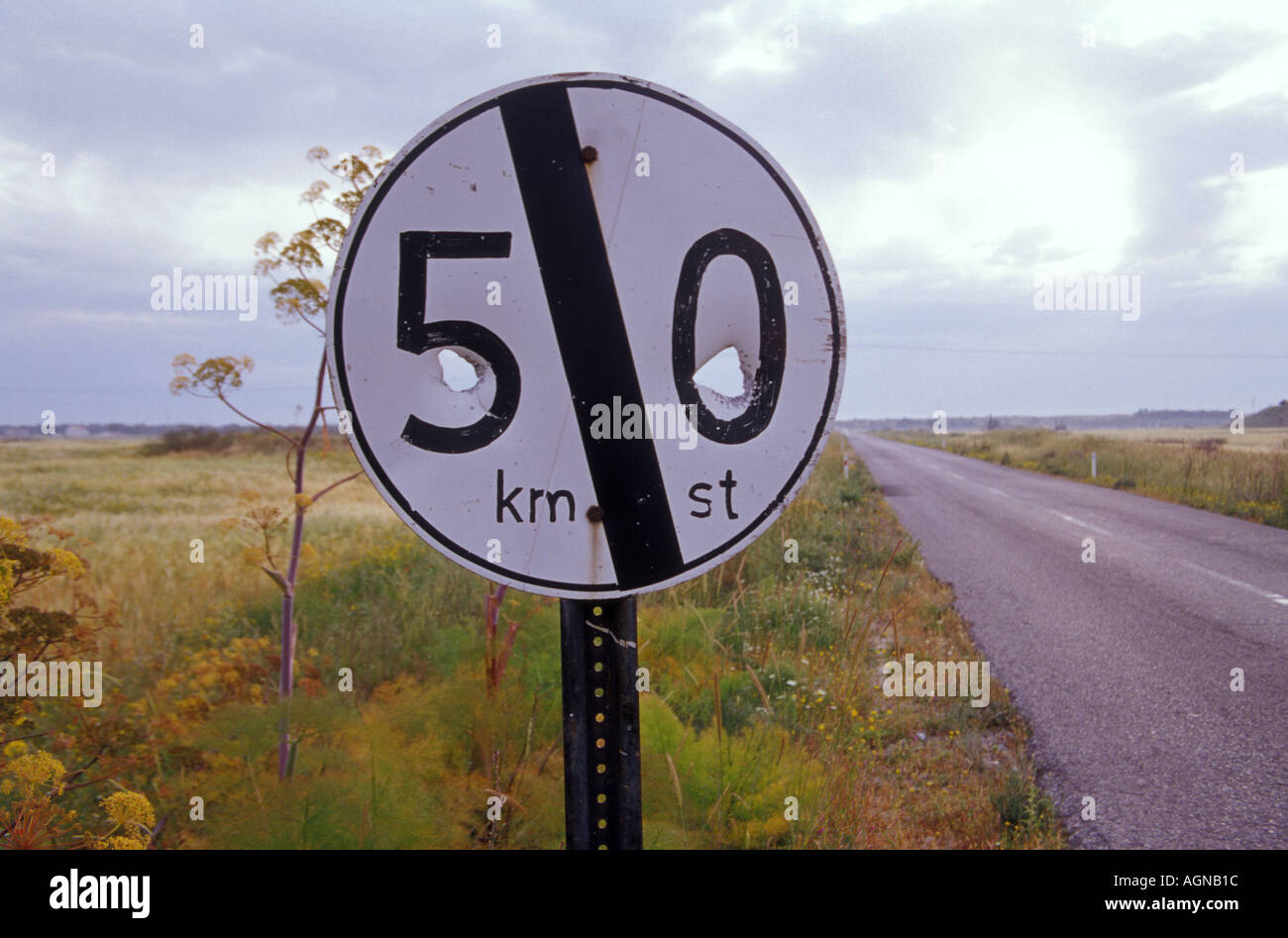Cyprus road signs hi-res stock photography and images - Alamy