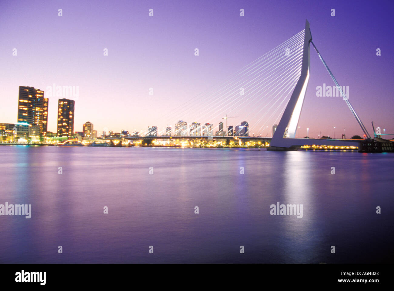 Erasmusbridge, Rotterdam, South-Holland, Netherlands Stock Photo - Alamy