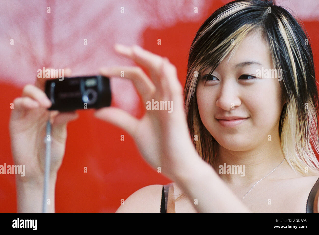 Female with camera Stock Photo - Alamy