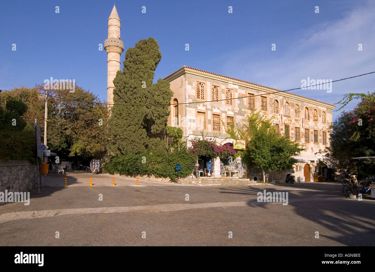 dh KOS TOWN GREECE KOS Hajji Hasan Mosque minaret Stock Photo - Alamy