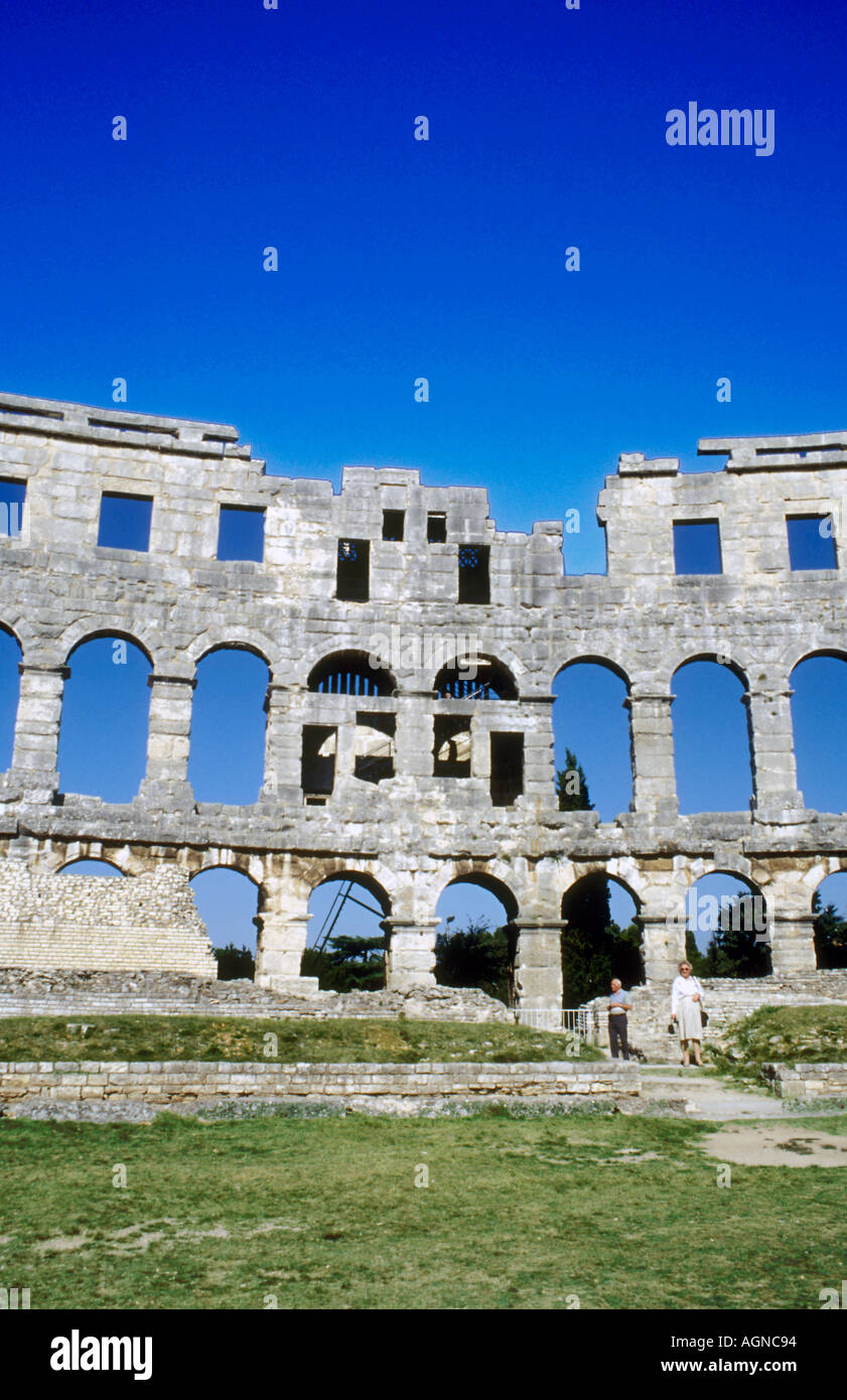 The site of the biggest Roman amphitheatre outside Italy in Pula ...