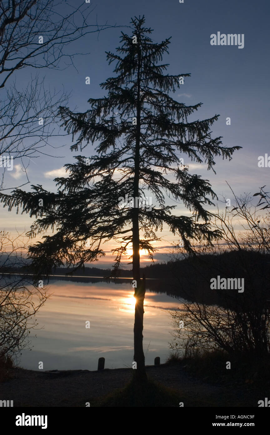 Kirchsee at sunset sachsenkam hi-res stock photography and images - Alamy
