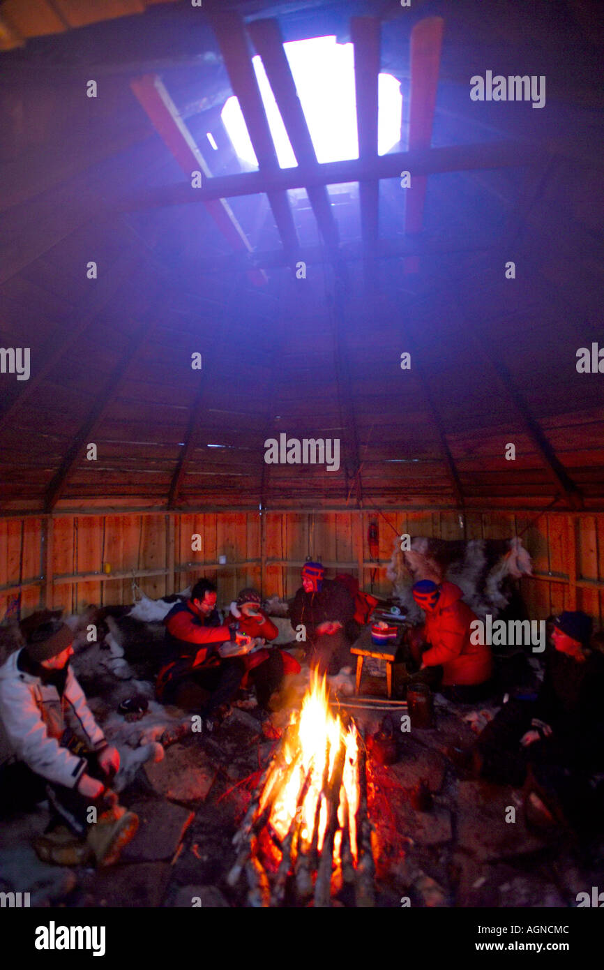 Campfire inside the hut hi-res stock photography and images - Alamy