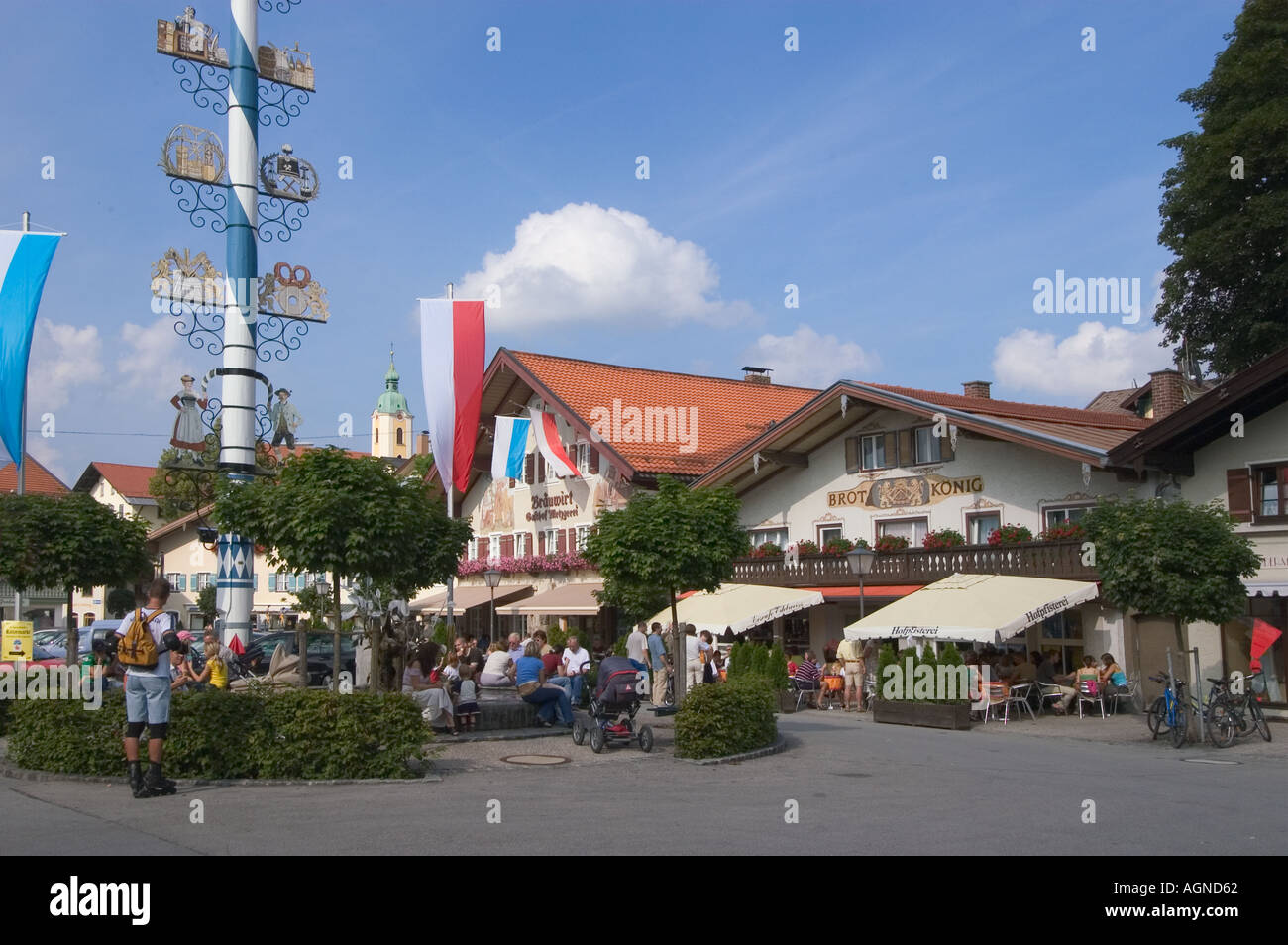 village square of Miesbach Bavaria Germany Stock Photo - Alamy