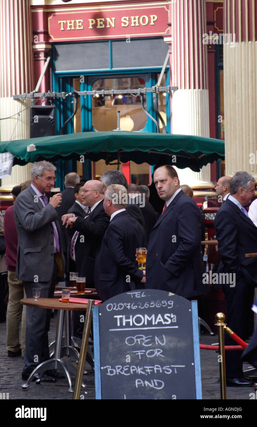 City Gents at the Leadenhall Market London September 2007 Stock Photo ...