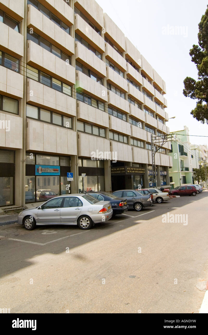 Israel Tel Aviv Stock Exchange TASE building at 52 Ahad Haam street ...