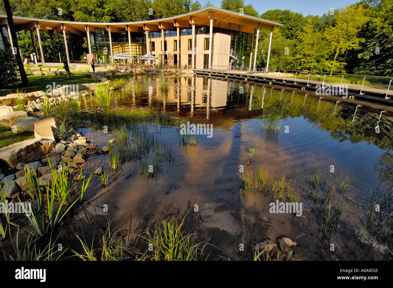 Cloef-Atrium, convention and visitor-center, Orscholz Stock Photo - Alamy