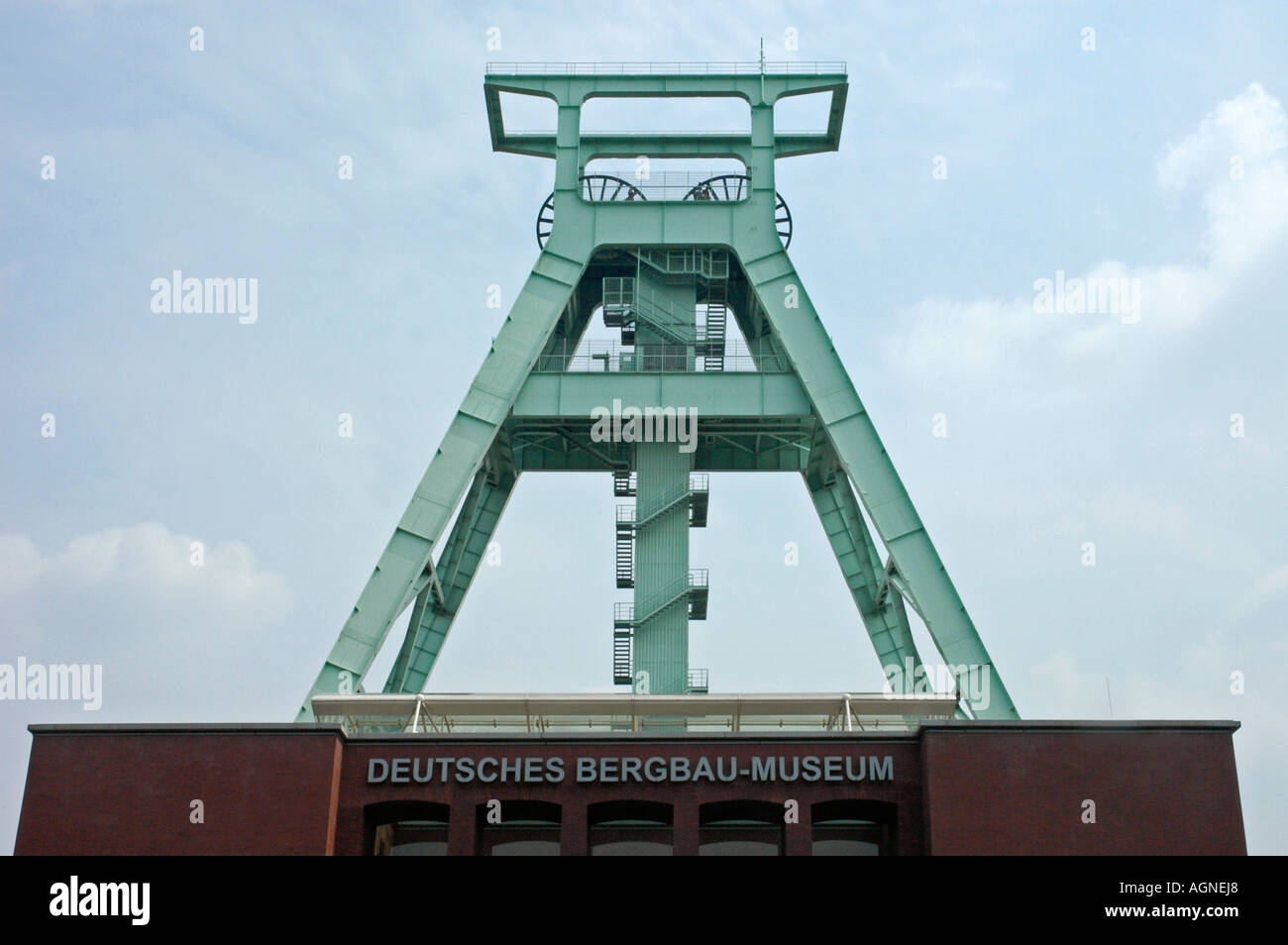 Shaft tower, German mining museum Bochum, Ruhr area, NRW, Germany ...