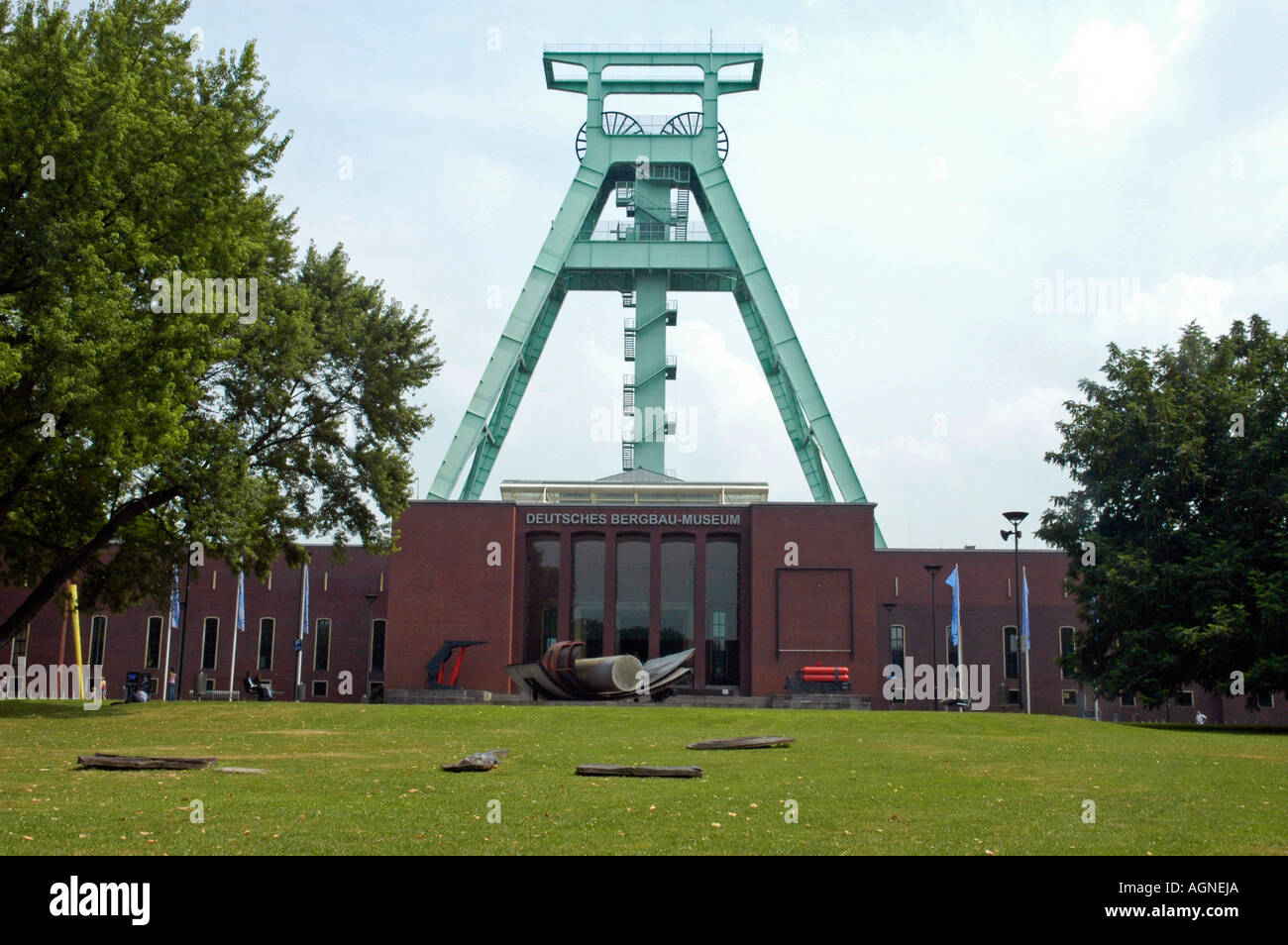Shaft tower, German mining museum Bochum, Ruhr area, NRW, Germany ...