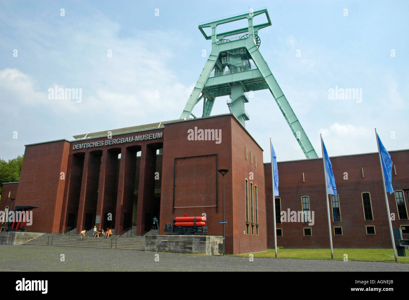 Shaft tower, German mining museum Bochum, Ruhr area, NRW, Germany ...