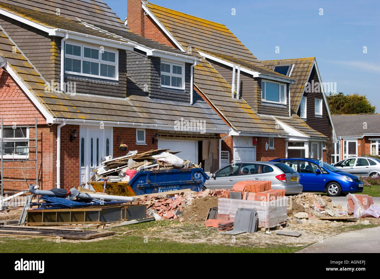 House with building work ongoing Stock Photo - Alamy