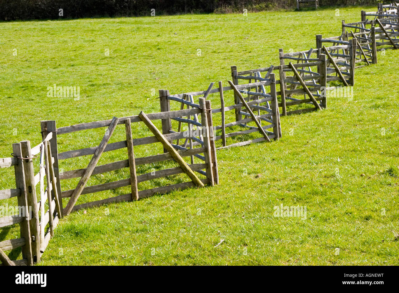 Traditional wooden hurdles Stock Photo - Alamy