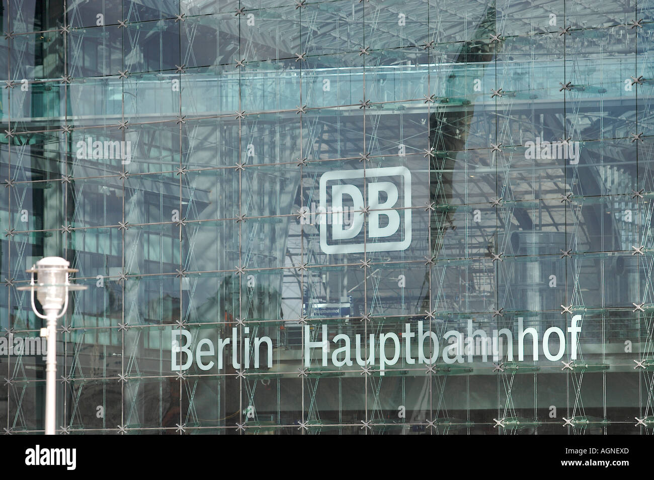 Signature Berlin main station of the German Federal Railroads railways ...