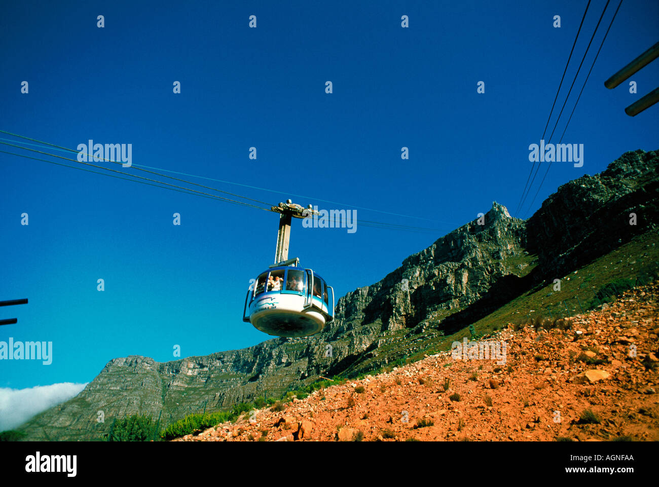 Table Top Mountain cable car Cape Town South Africa Stock Photo - Alamy