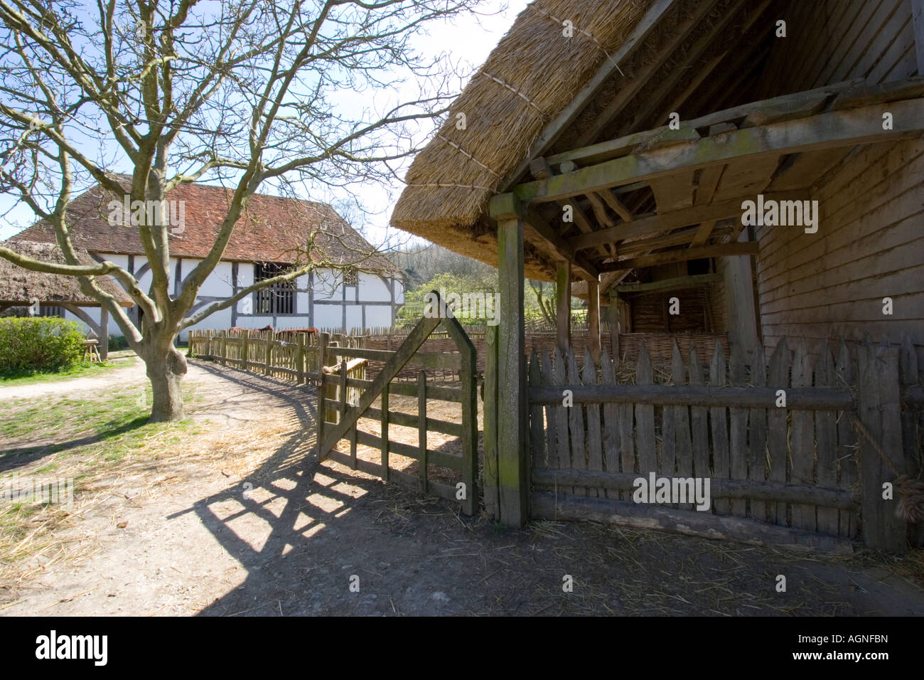 Ancient timber framed farmhouse Stock Photo - Alamy