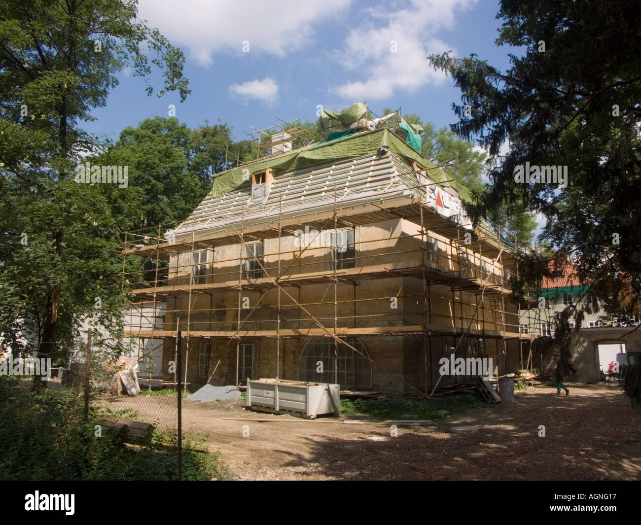 Restoring an old mansion in the Kampa park of Mala Strana district ...