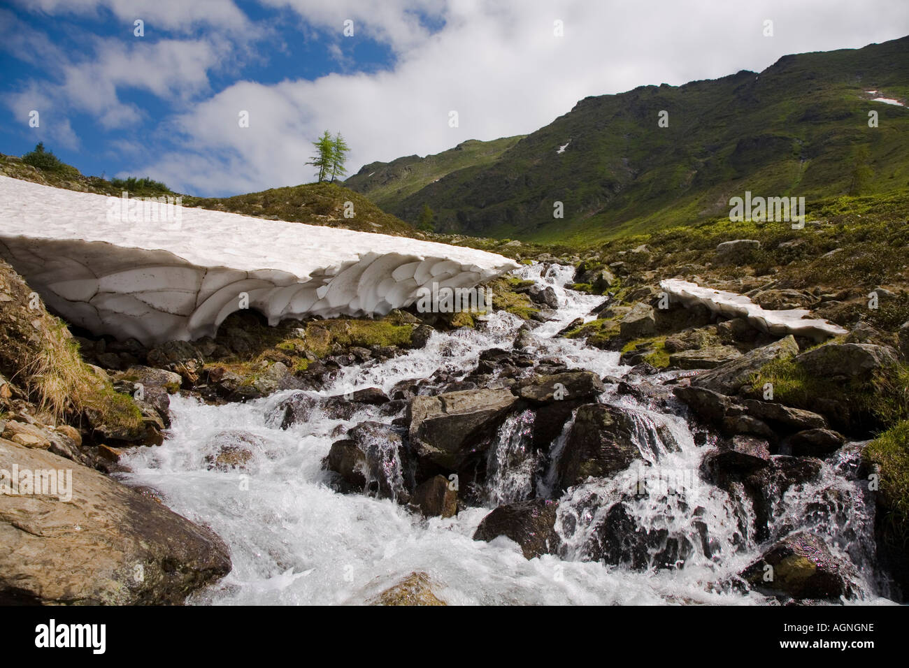 Snow enamels at the beginning of July direction Preberthoerl in the ...