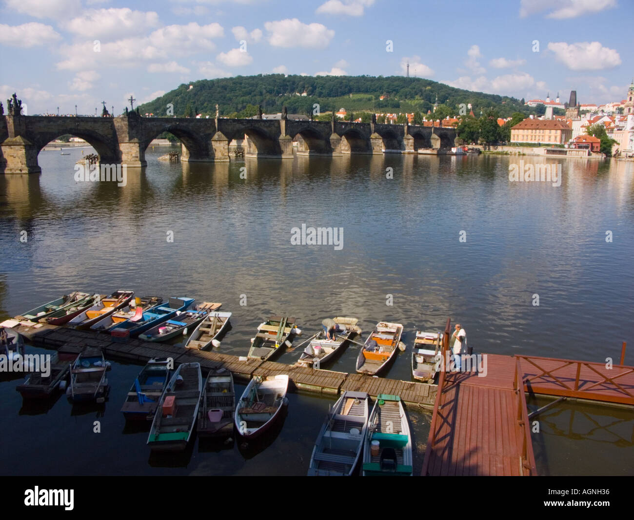 Charles Bridge and river Vltava Prague Stock Photo - Alamy