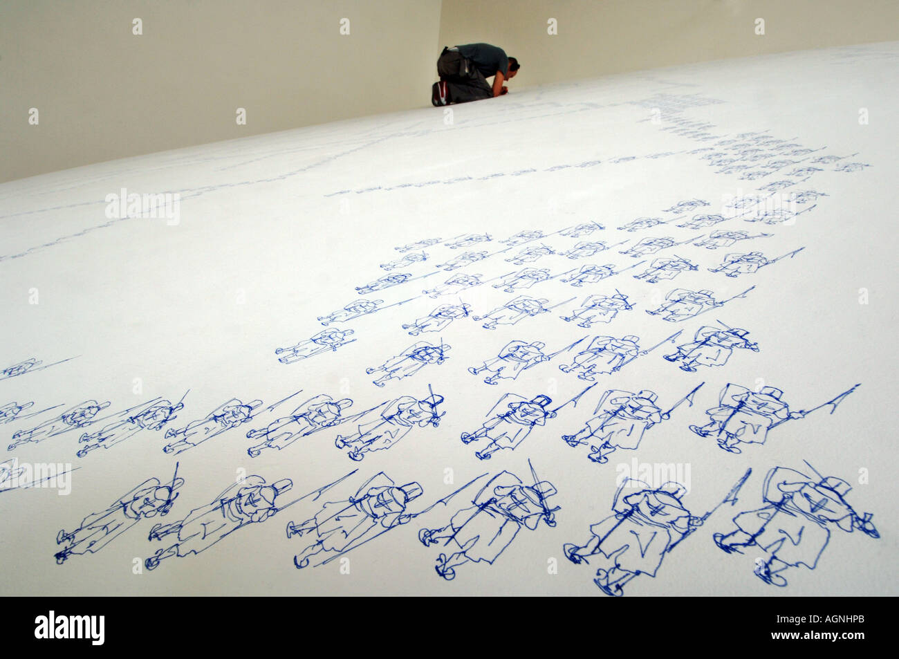 Working in miniature on a vast scale an artist slowly draws ten ...