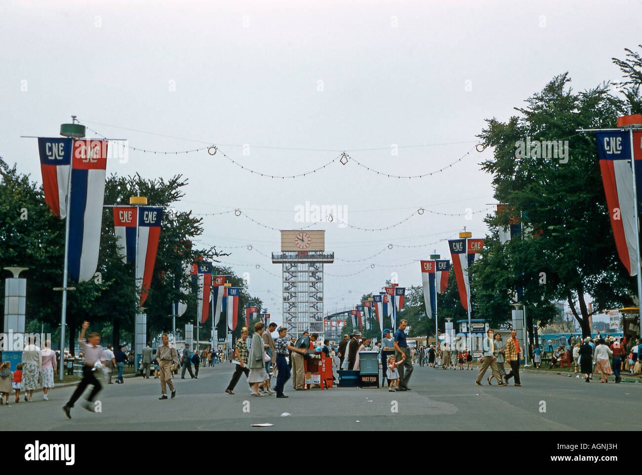Main avenue at the CNE, Toronto, 1957 Stock Photo - Alamy