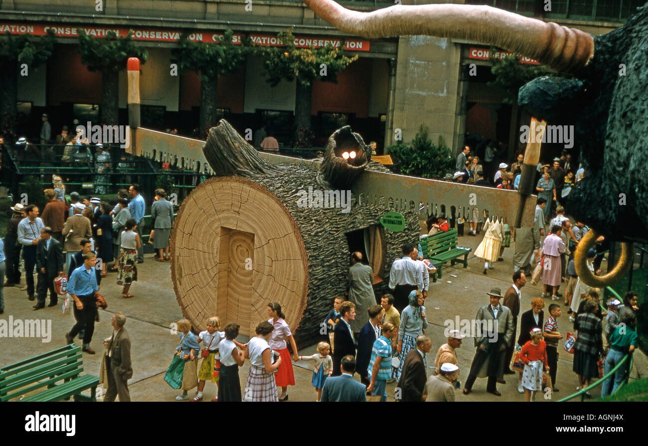 Timber industry exhibit at the CNE Toronto, 1957 Stock Photo - Alamy