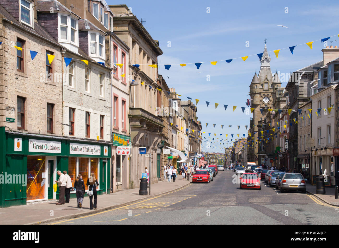 Hawick Scottish Borders UK High Street Stock Photo - Alamy