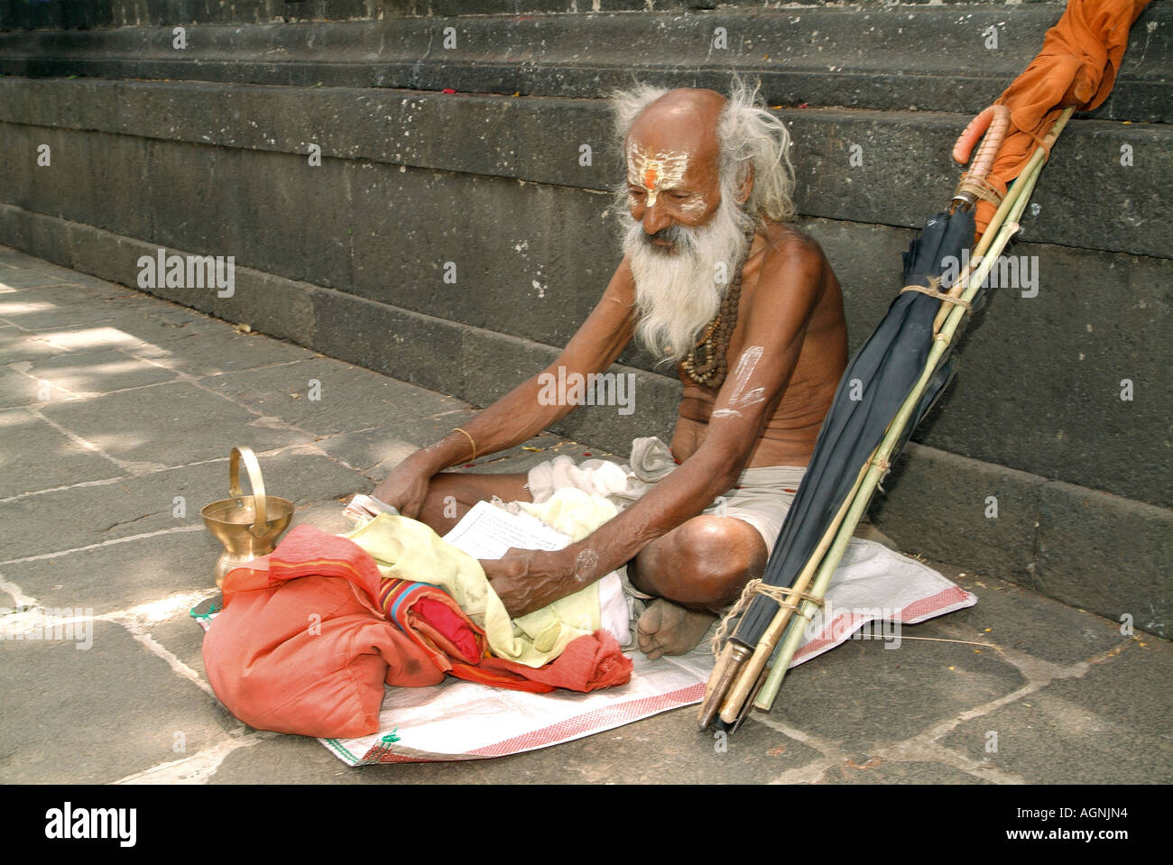 Indian man praying rural indian hi-res stock photography and images - Alamy