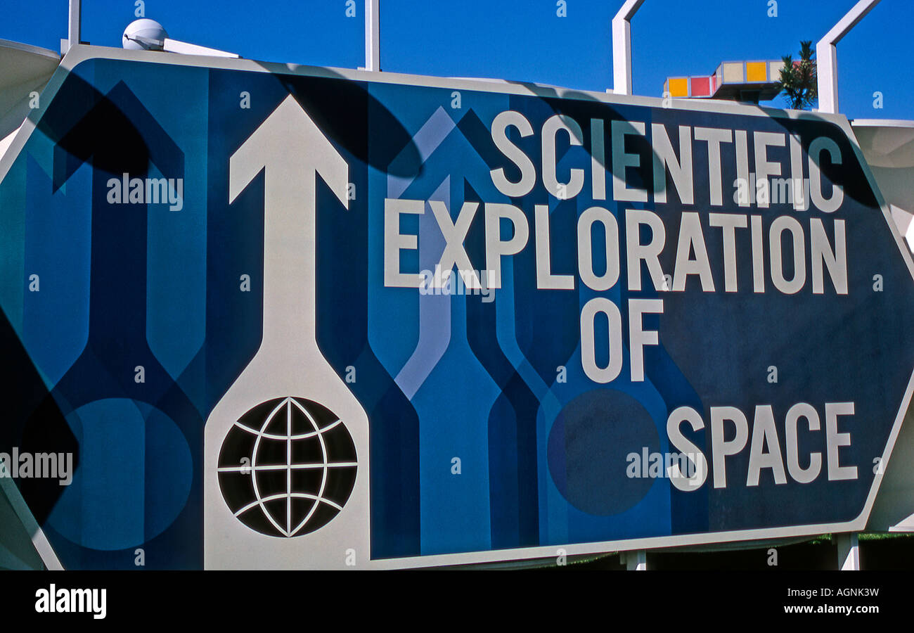 Sign for Space Exhibition at New York World's Fair 1964-1965 Stock ...