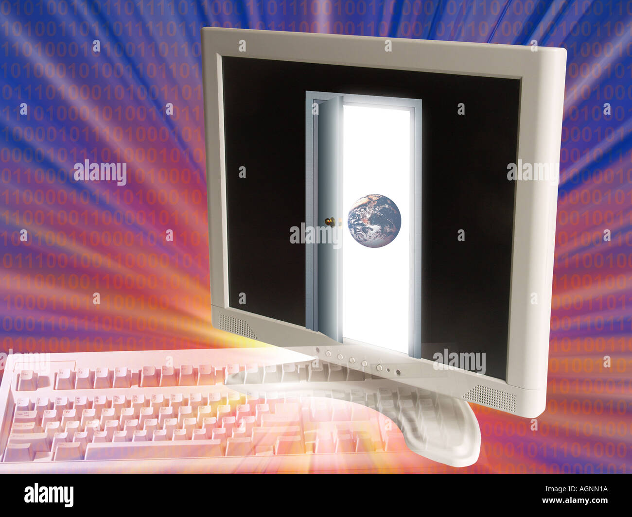 Doorway to a digital world Stock Photo - Alamy