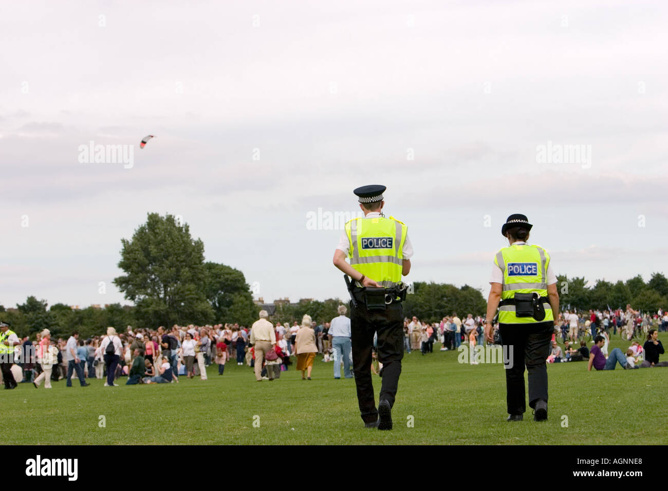 Police Officer on Patrol Pipefest 2005 Edinburgh Scotland UK Stock ...
