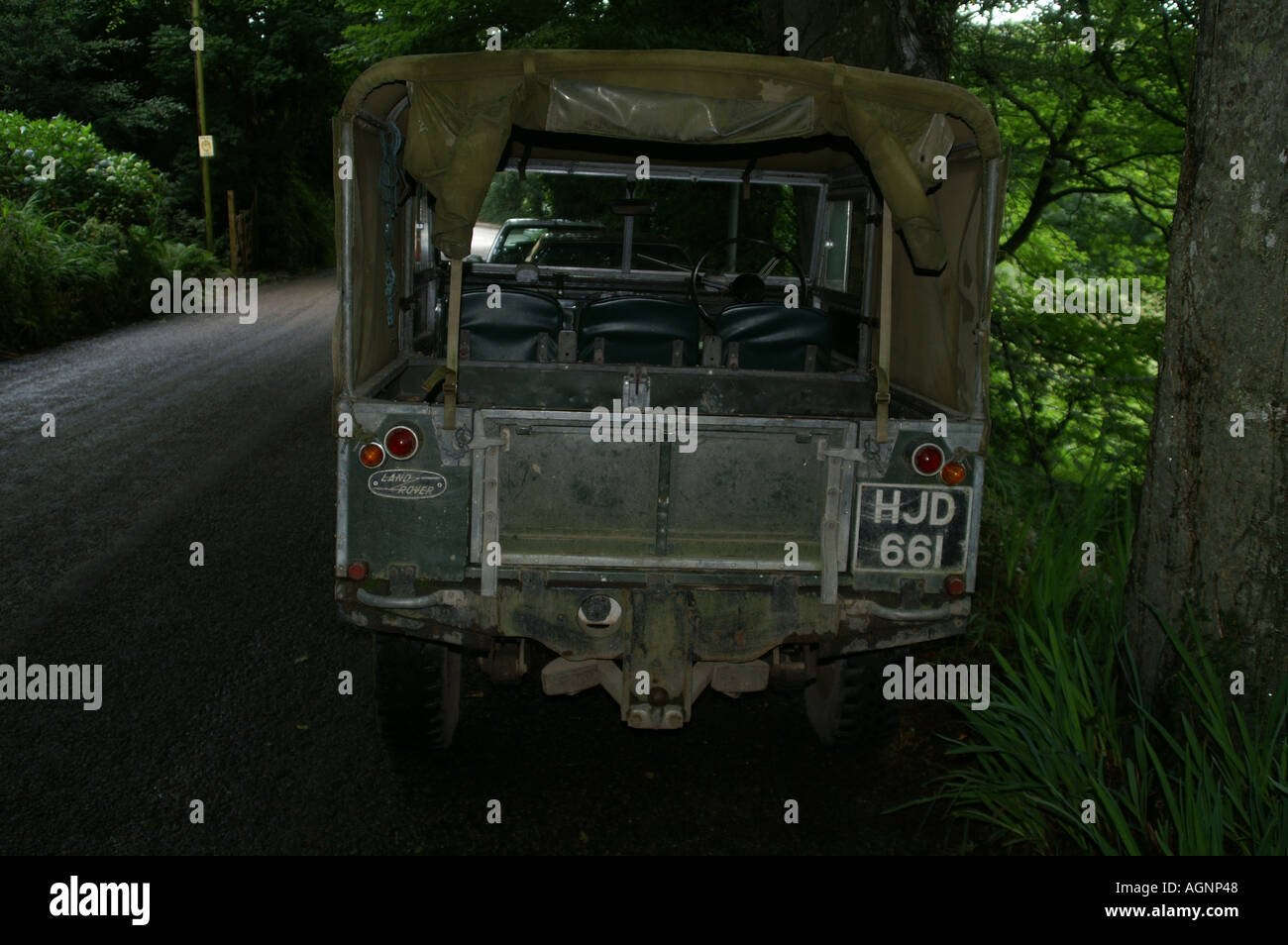 A rare Series one Land Rover with split windscreen Stock Photo - Alamy