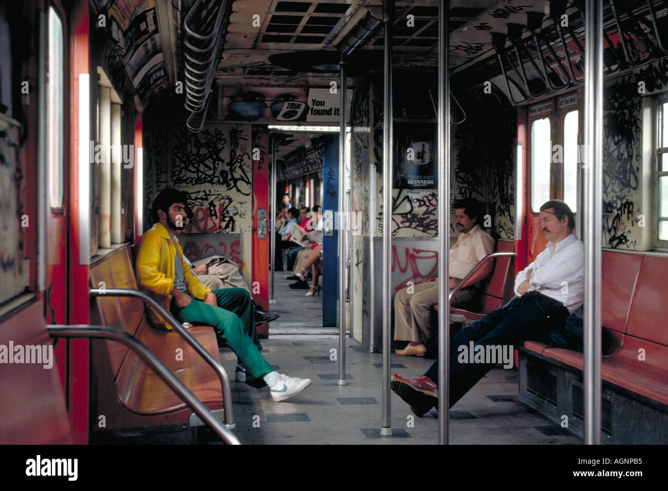 New york subway car interior hi-res stock photography and images - Alamy