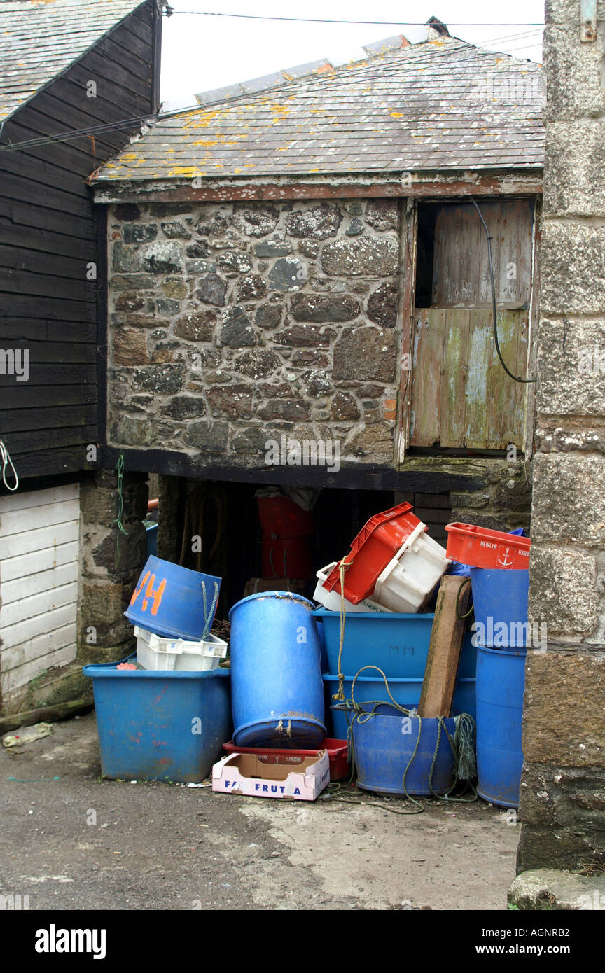 Fish store Cadgwith cove Cornwall England United Kingdom Europe ...