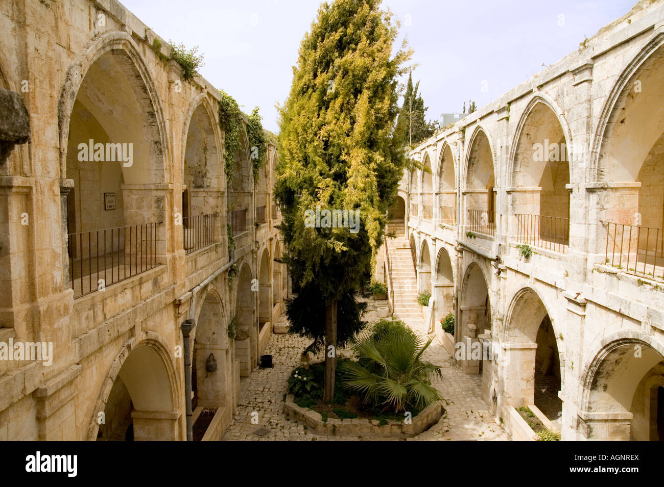 Israel Jerusalem the old city The court yard at the Armenian Museum in ...