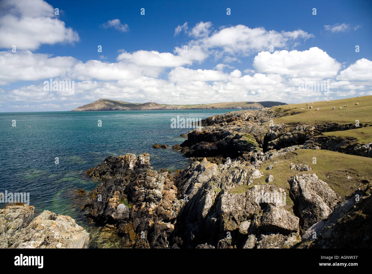 Bardsey island from mainland hi-res stock photography and images - Alamy