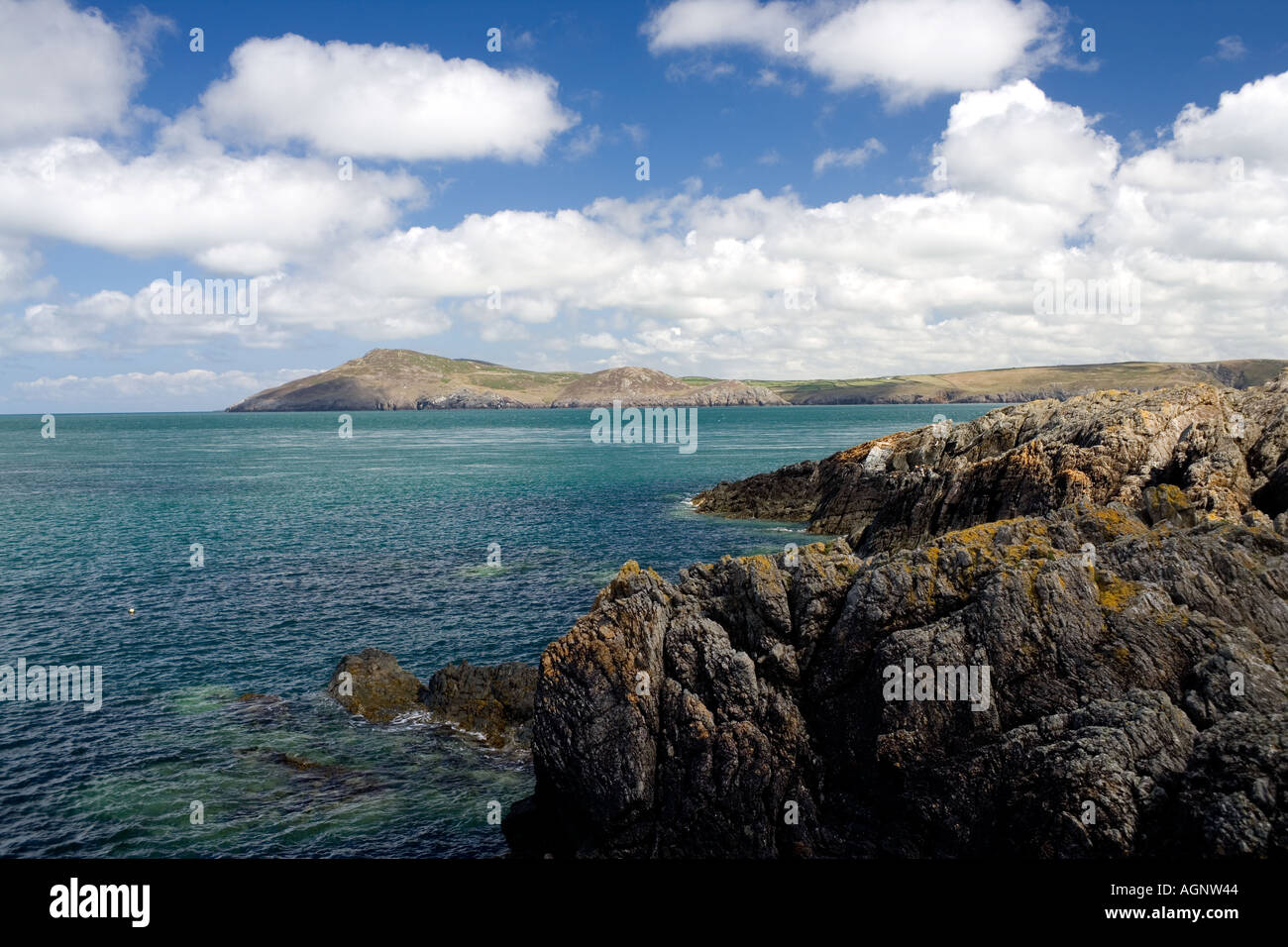 Bardsey island from mainland hi-res stock photography and images - Alamy