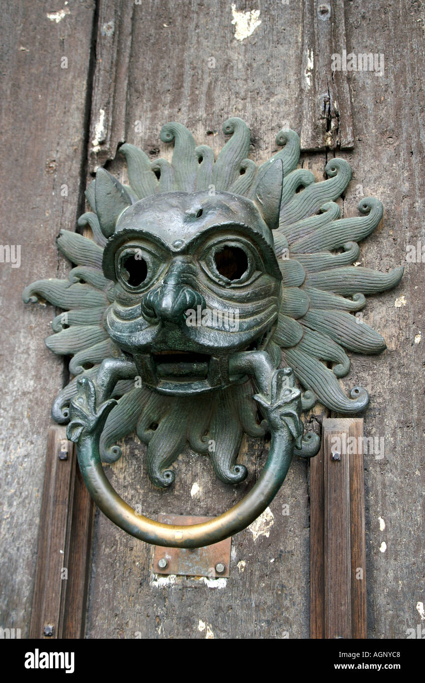 The Sanctuary knocker on North door Durham cathedral England UK United ...