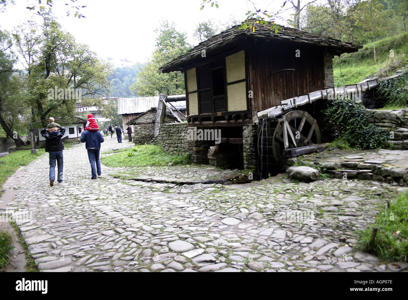 Ancient architecture Open Air Museum Etar Bulgaria Stock Photo - Alamy