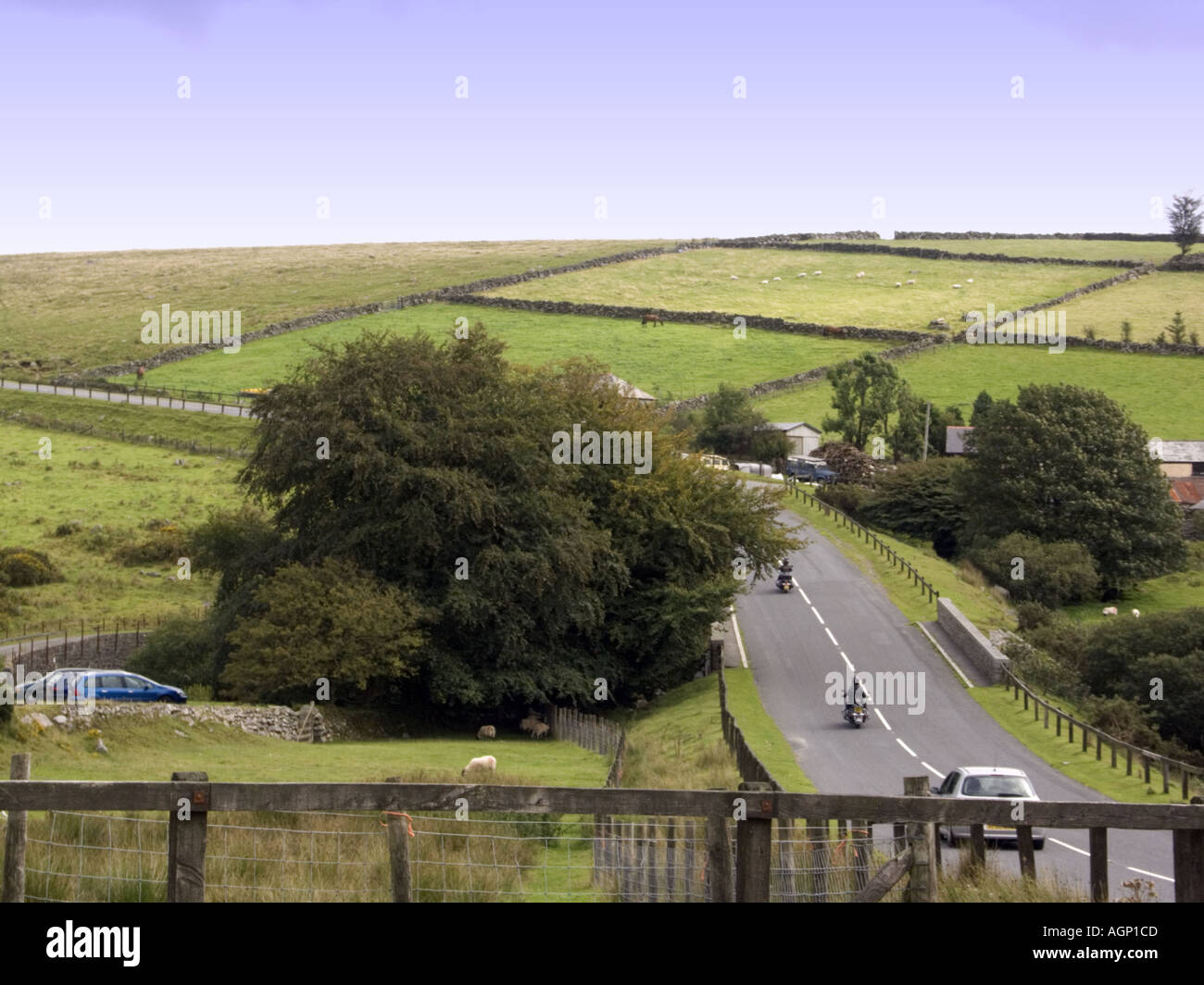 Typical Square Fields, Dartmoor National Park. Devon, England, UK Stock ...