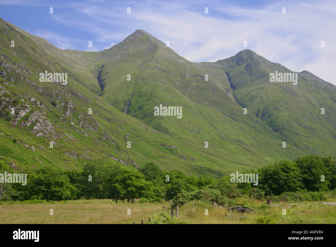 The Five Sisters of Kintail above Shiel Bridge in the North-west ...