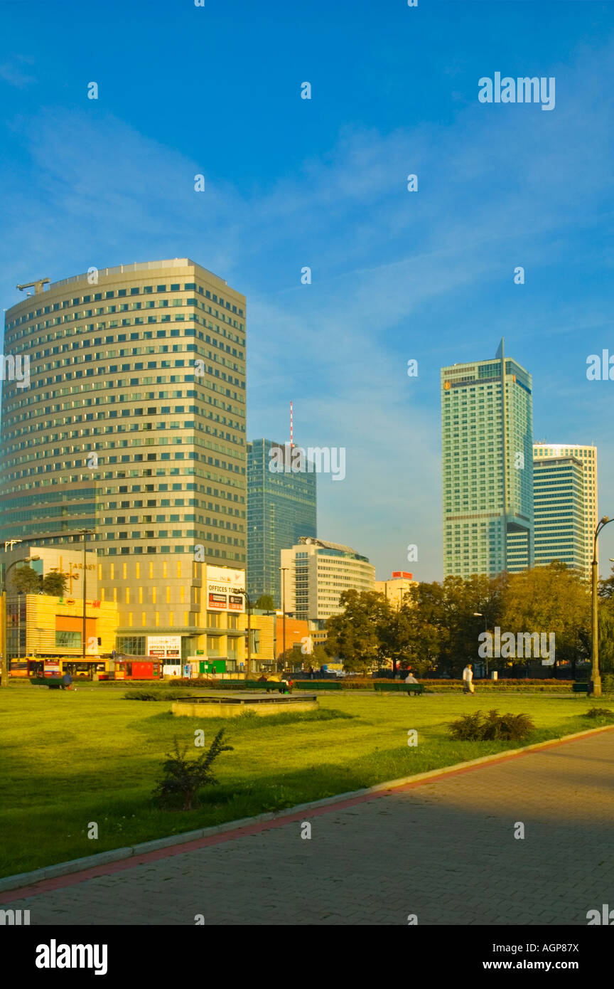 New buildings in central Warsaw Poland EU Stock Photo - Alamy