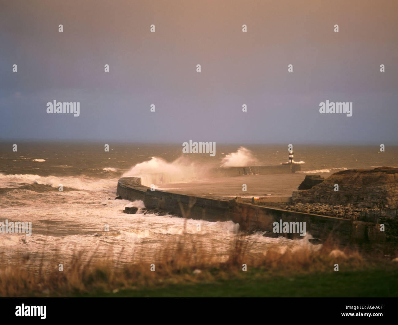 Rough seas at seaham harbour hi-res stock photography and images - Alamy