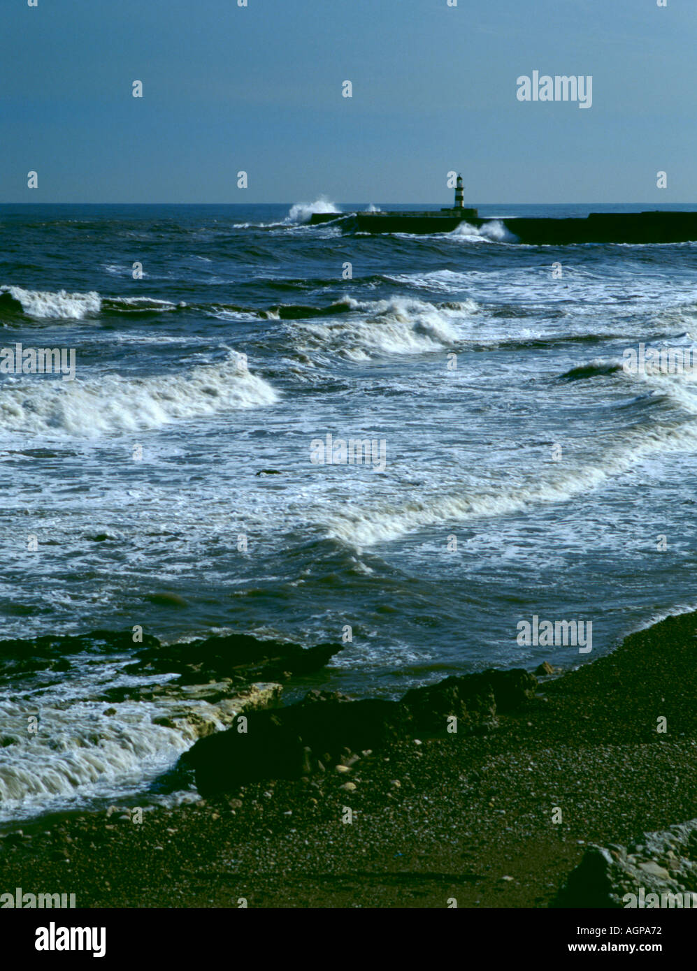 Rough seas at seaham harbour hi-res stock photography and images - Alamy