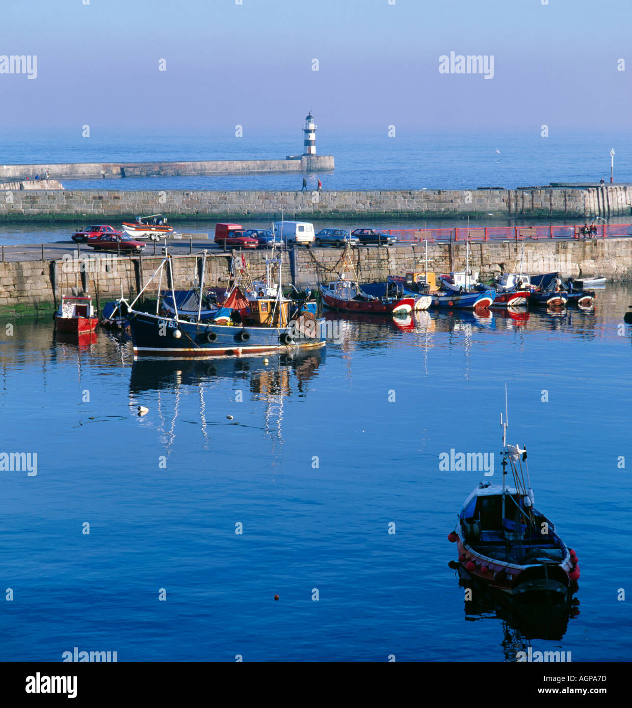 Fishing boats, Seaham harbour, Seaham, County Durham, England, UK Stock ...